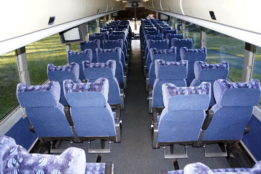 New 56 Passenger Prevost Legacy Deluxe Motorcoach - Mikes Limousine